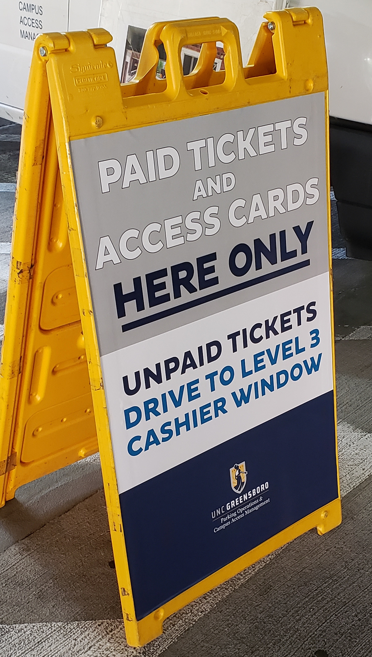 Ariel Vernon - UNCG Parking Signs