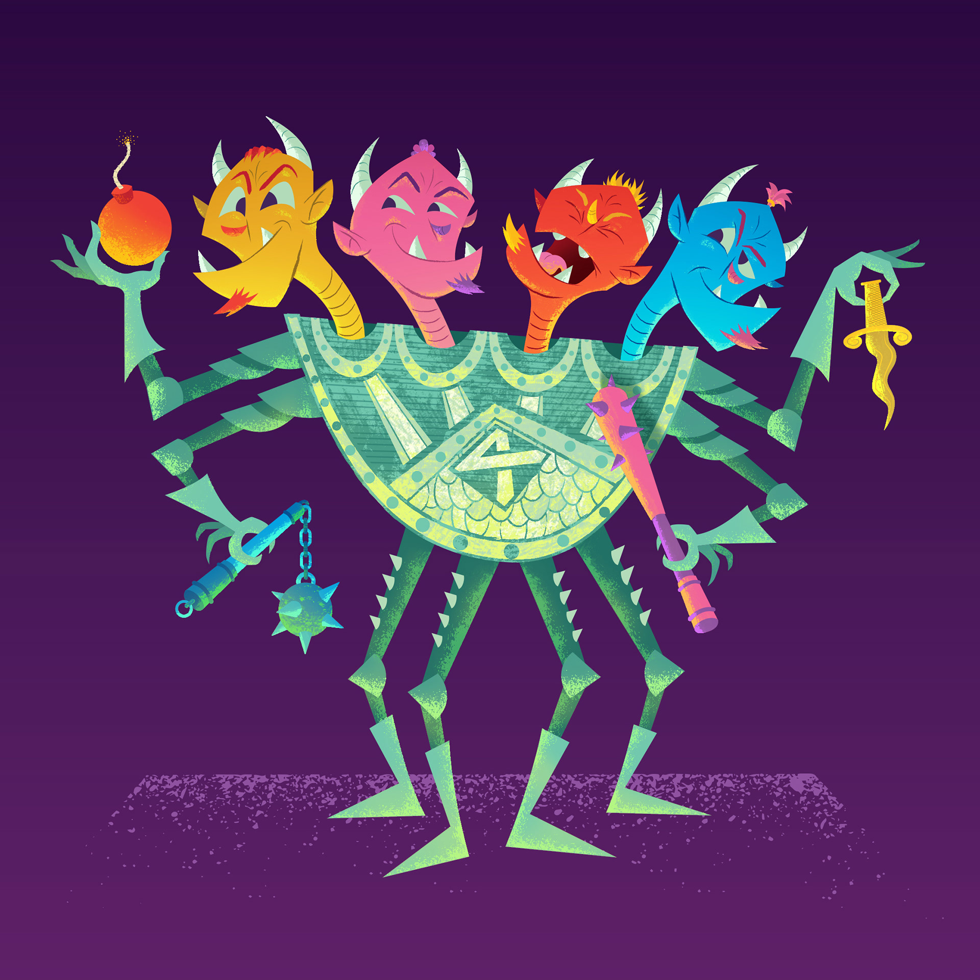 Paul Afong - Four Headed Demon