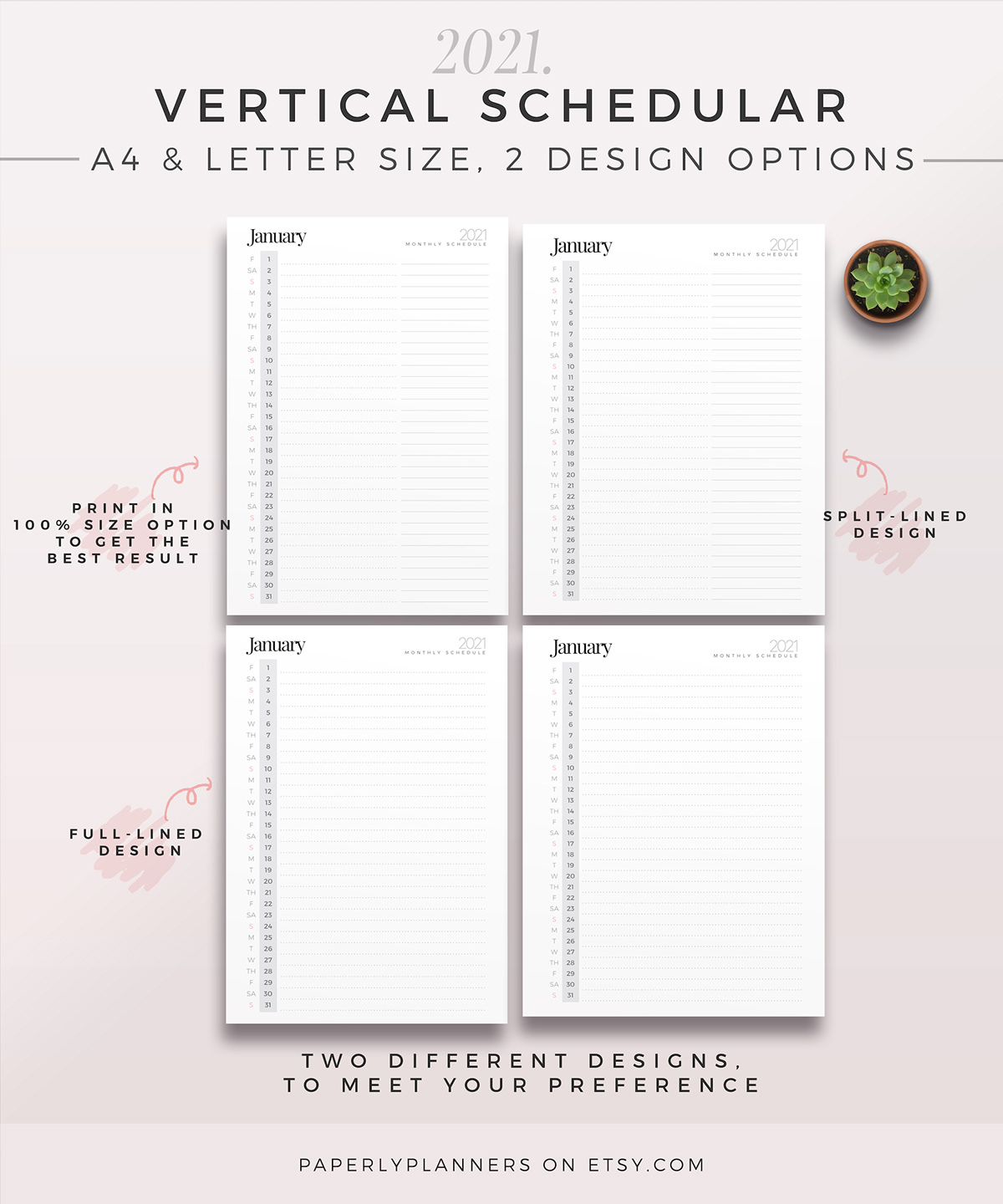 Paperly Planners - Beautiful, Productive. - 2021 Vertical Schedular