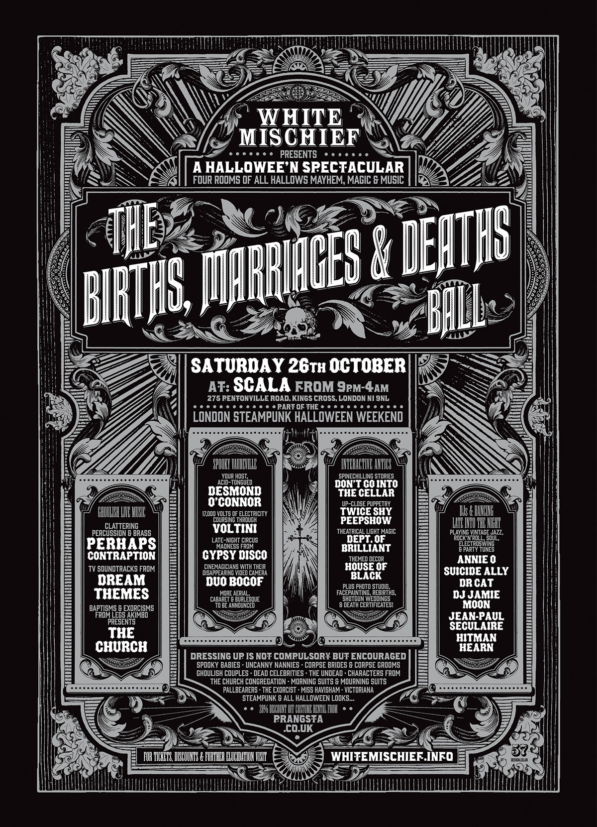 Steve Mitchell - Flyers/posters for Neo-Victorian event White Mischief