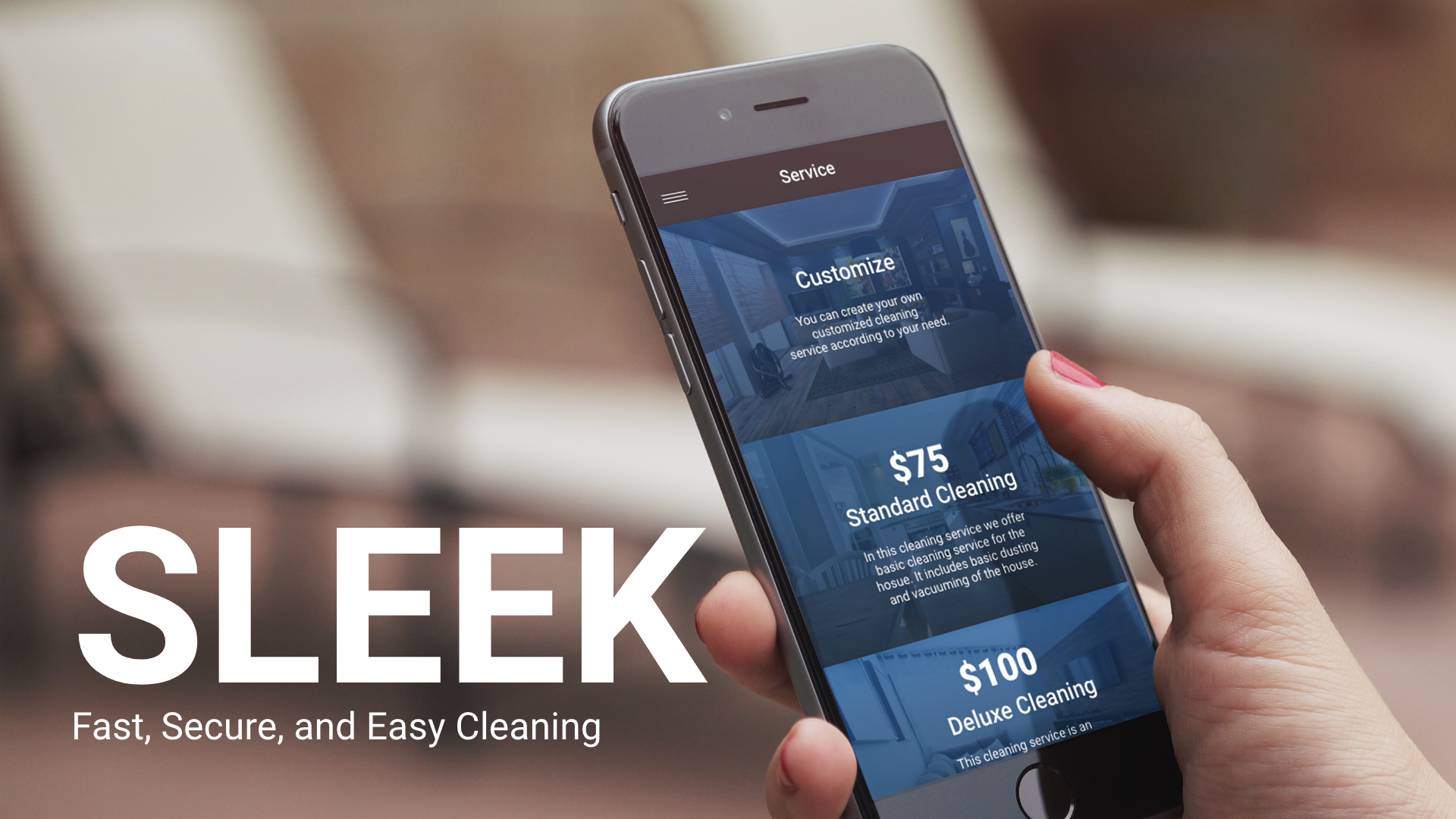 Kinnari Prajapati - Sleek Cleaning App