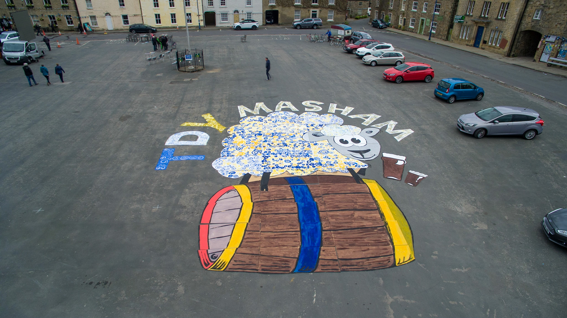 Blue Sky Thinking - Masham Square Land Art - Tour de Yorkshire 2019