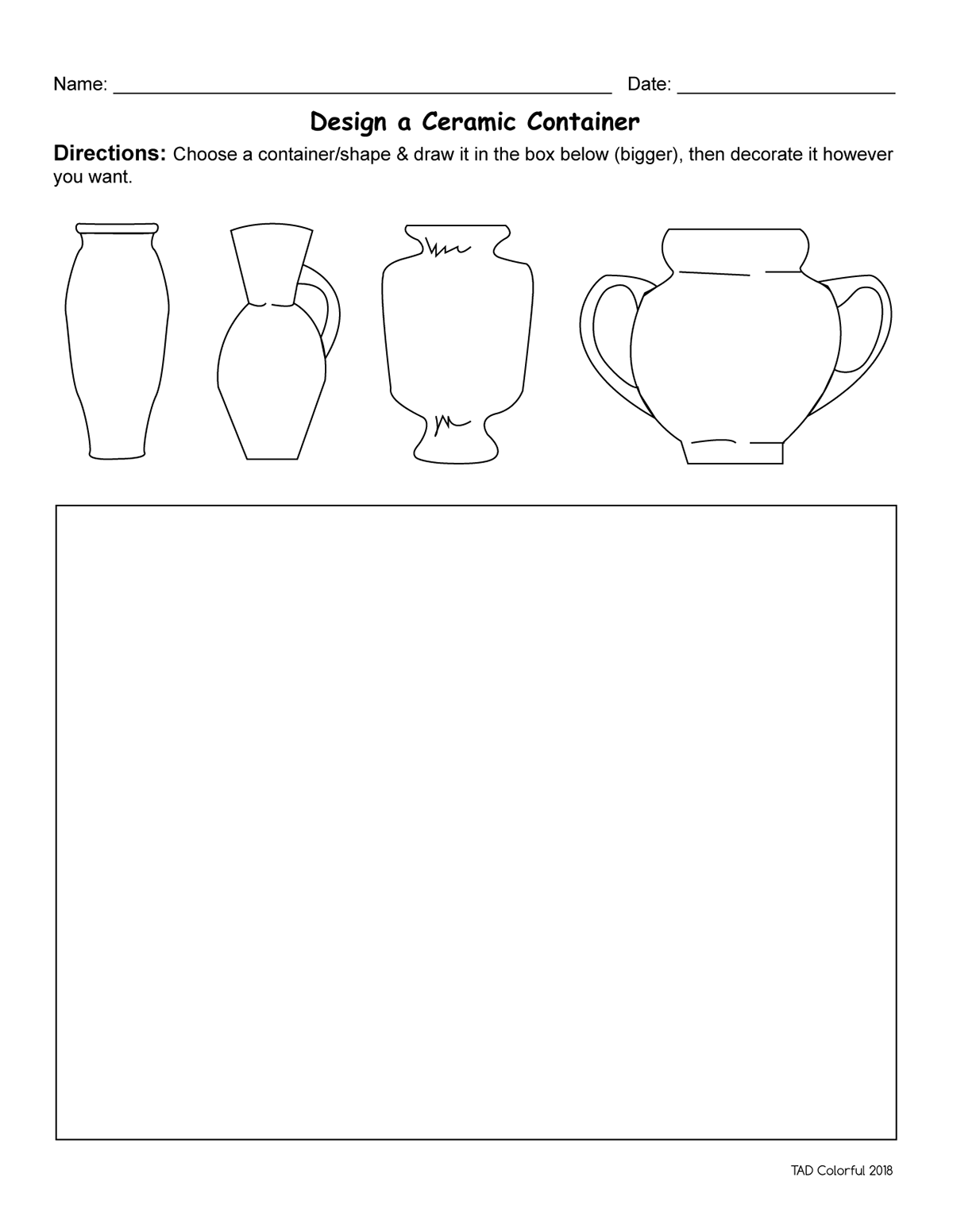 Thomasina A. Durkay - Ceramic Worksheets