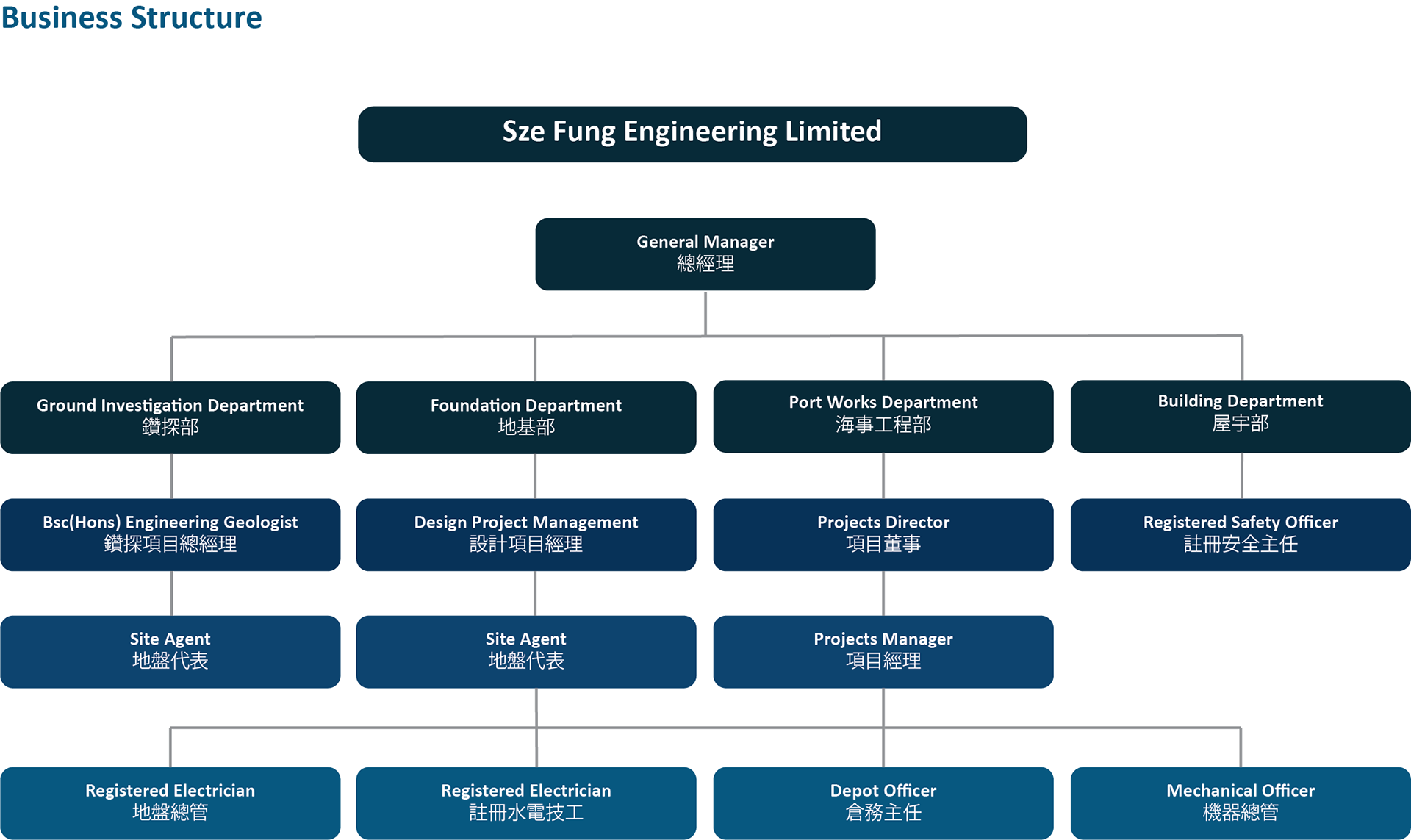 Sze Fung Engineering Limited - Business Structure