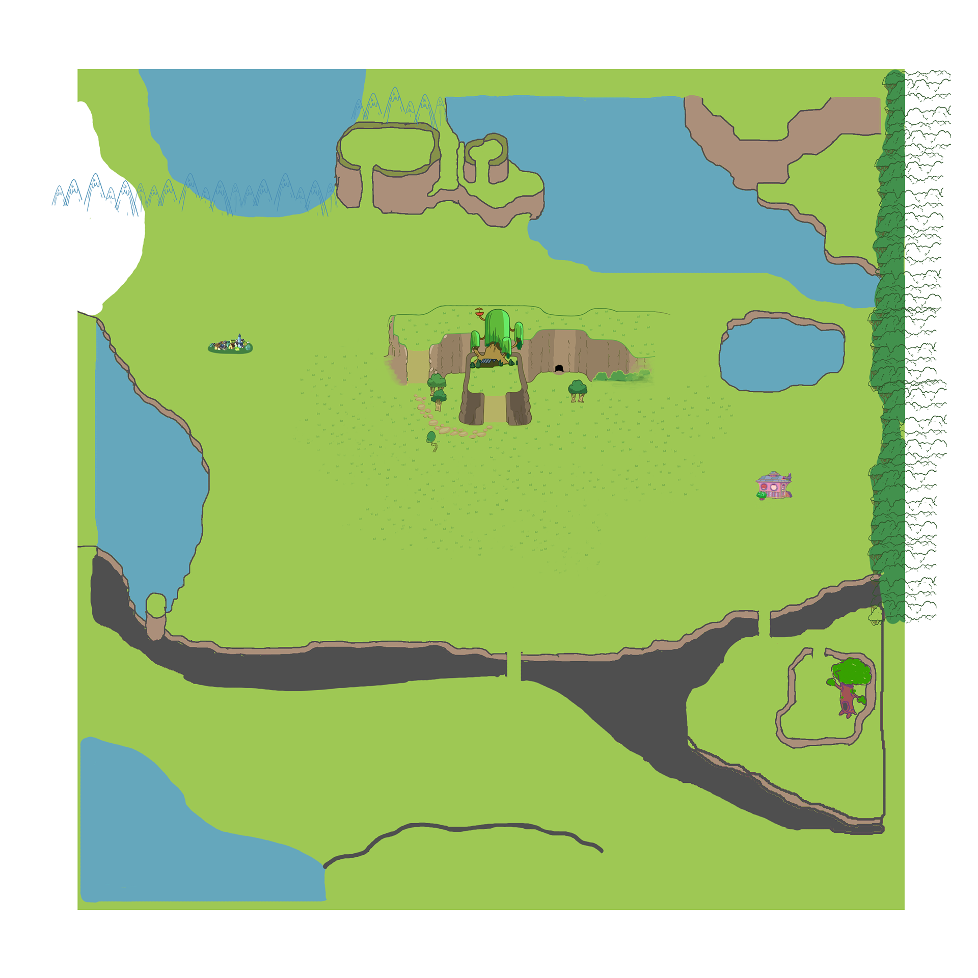 Ed Trillo - Adventure Time World Map