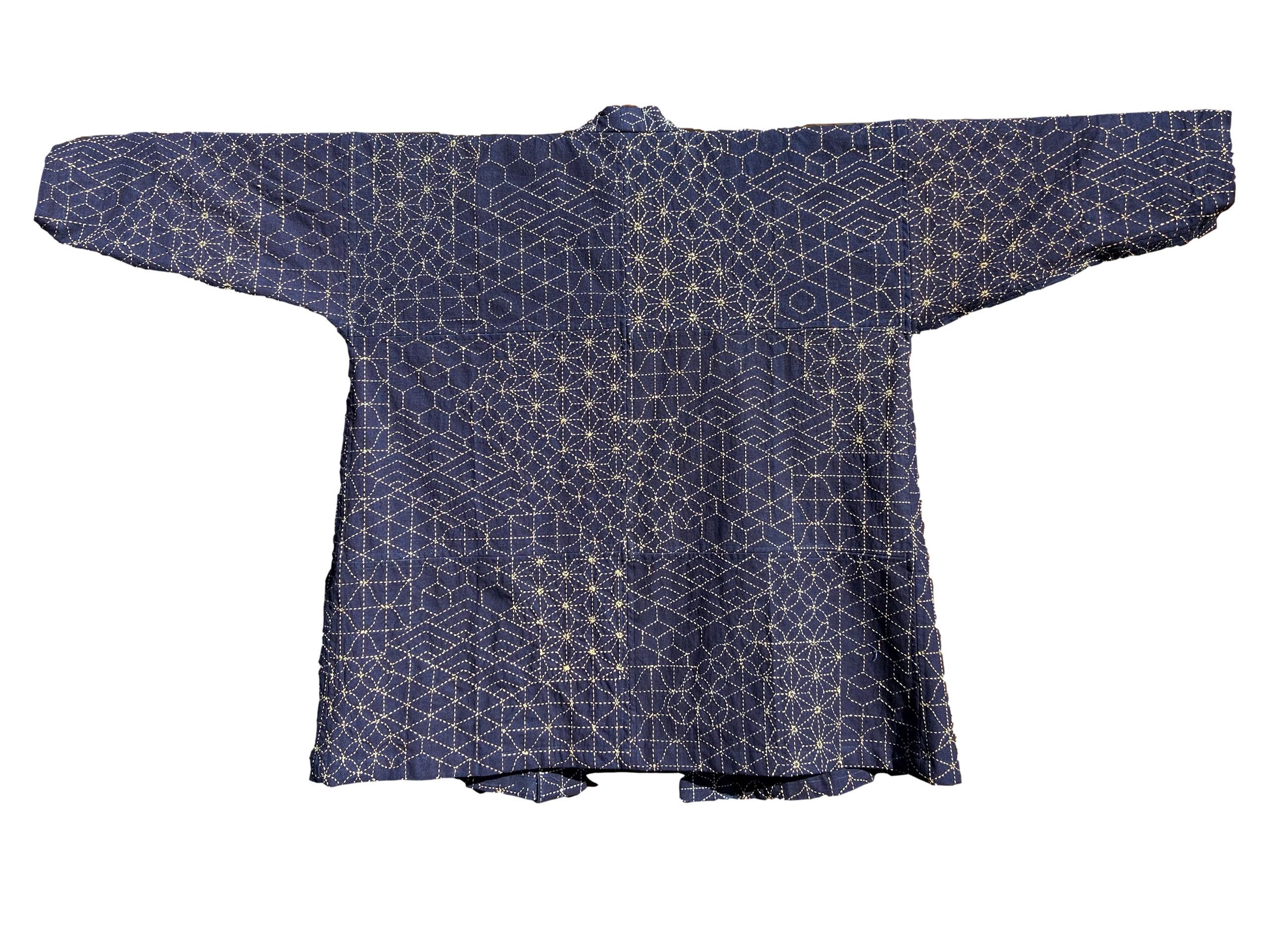 Sashiko Portfolio - Hitomezashi Sashiko Jacket 2021 B