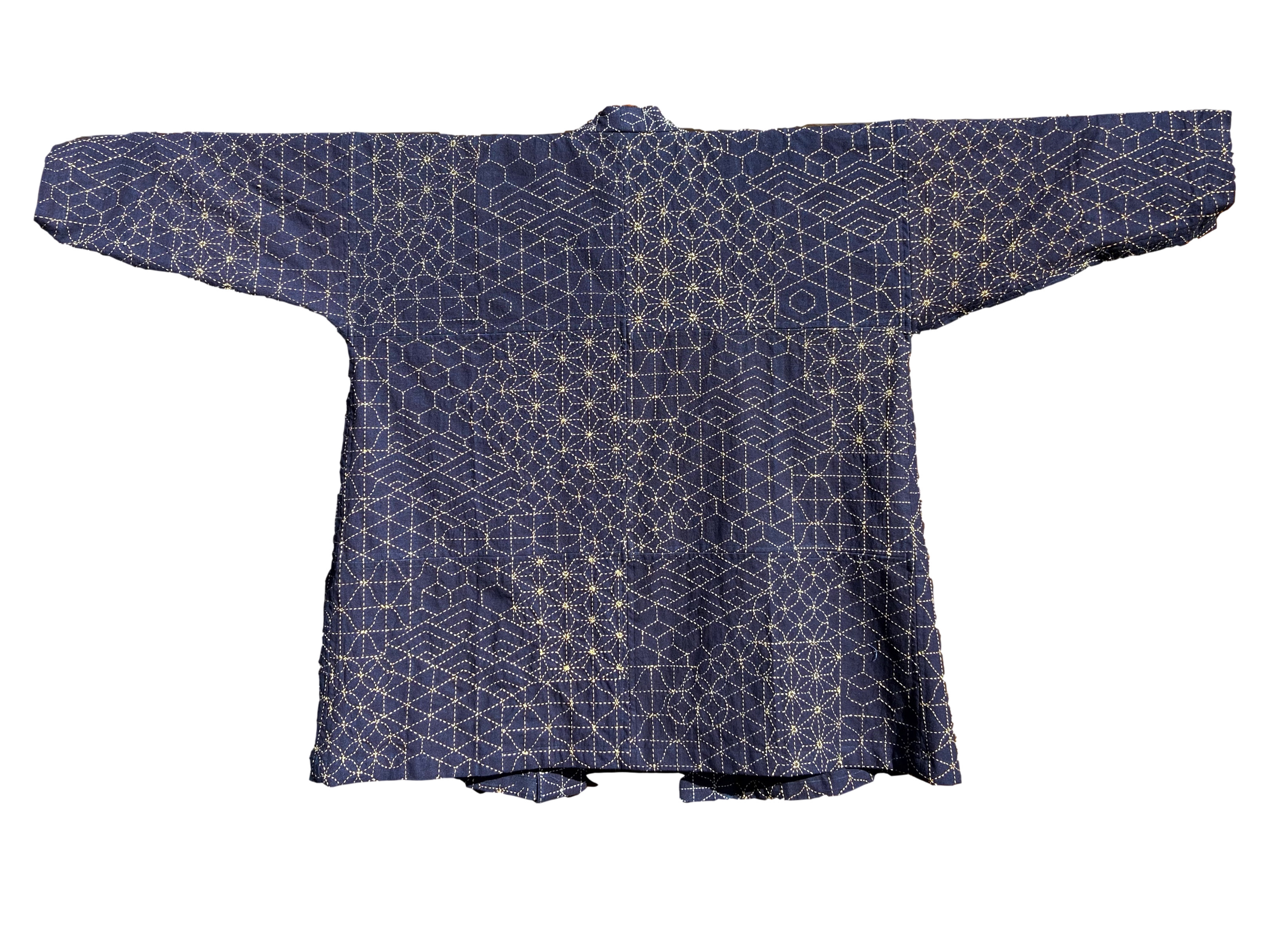 Sashiko Portfolio - Hitomezashi Sashiko Jacket 2021 B