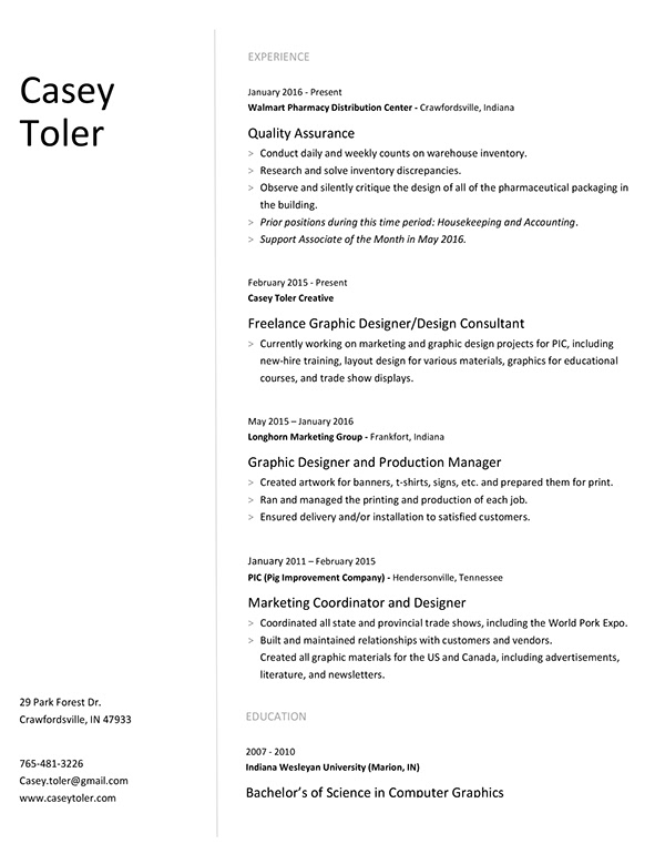 Casey Toler - Resume